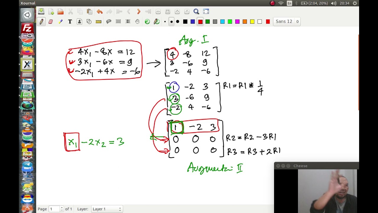 Aljabar Linear : Contoh SPL Dengan Banyak Solusi - YouTube