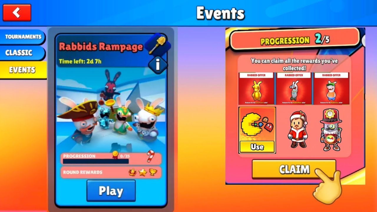 *NEW* RABBIDS RAMPAGE EVENTS - SPECIAL GIFT! - Stumble Guys - YouTube