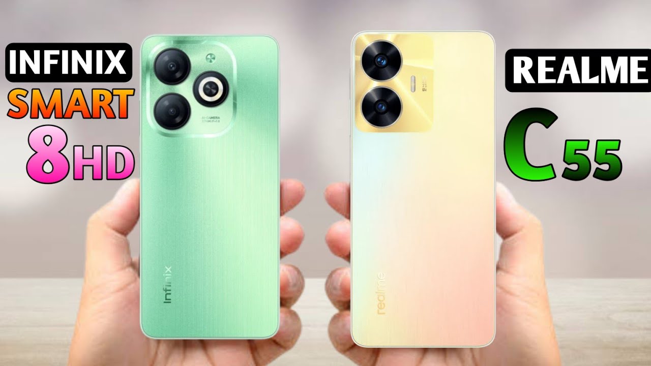 infinix smart 8 hd vs realme c55 | full comparison - YouTube