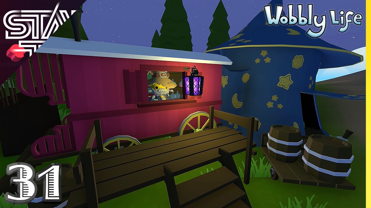 The Wizard Appears in Wobble Town | Wobbly Life - Day 31 - YouTube
