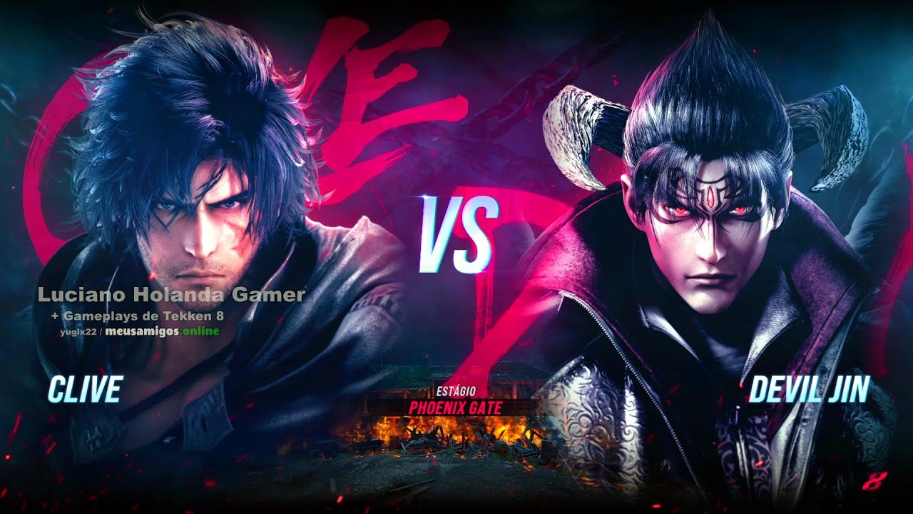 Clive VS. Devil Jin (TEKKEN 8) estágio Phoenix Gate [ ULTRA HARD LEVEL ...