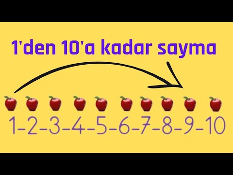 1'den 10'a kadar birer ritmik sayma