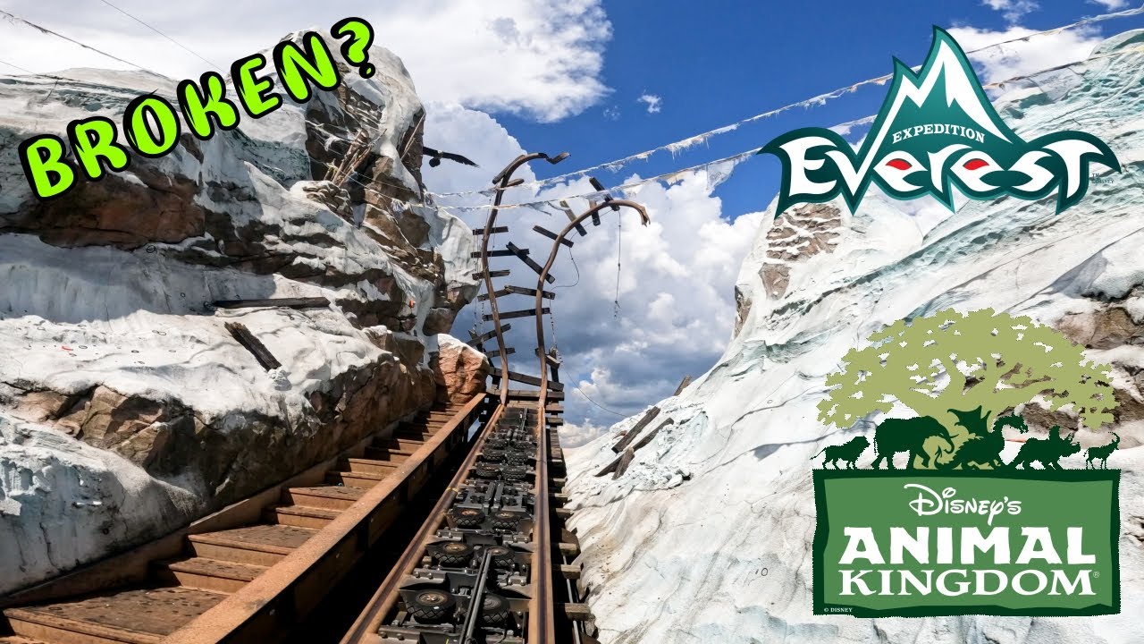 Expedition Everest Ride Front Row - Roller Coaster at Disney Animal ...