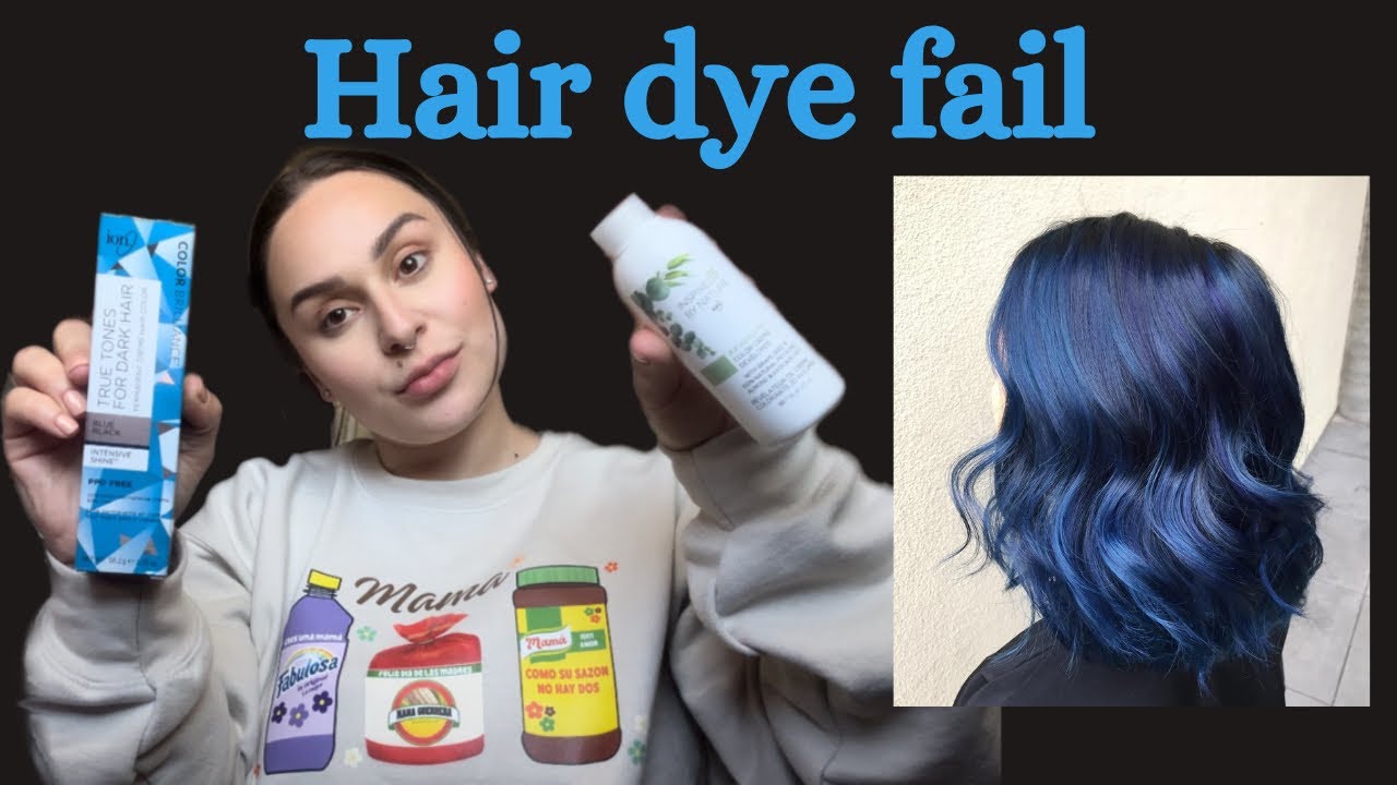 Dyed my hair BLUE! TOTAL FAIL ! 😭 - YouTube