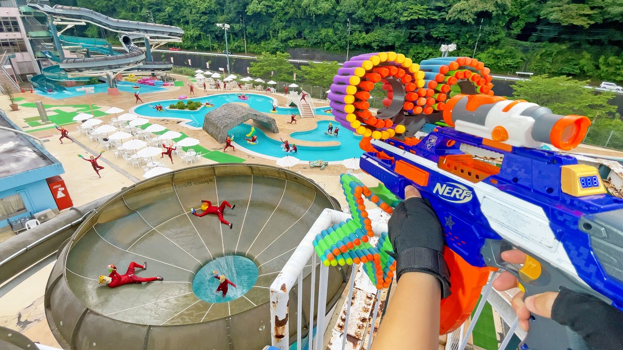 Nerf War | Water Park & Spa Battle 28 (Nerf First Person Shooter) - YouTube