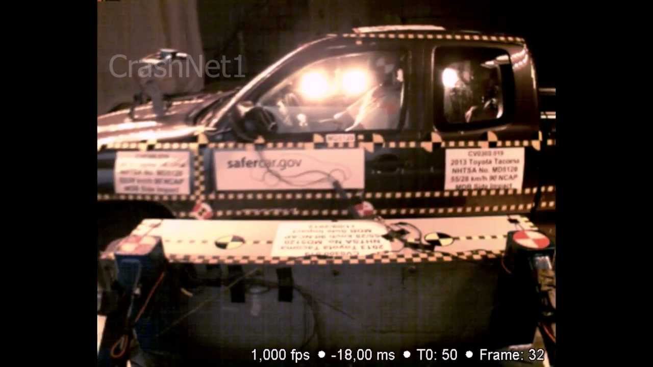 Toyota Tacoma | 2013 | Side Crash Test | NHTSA | CrashNet1 - YouTube