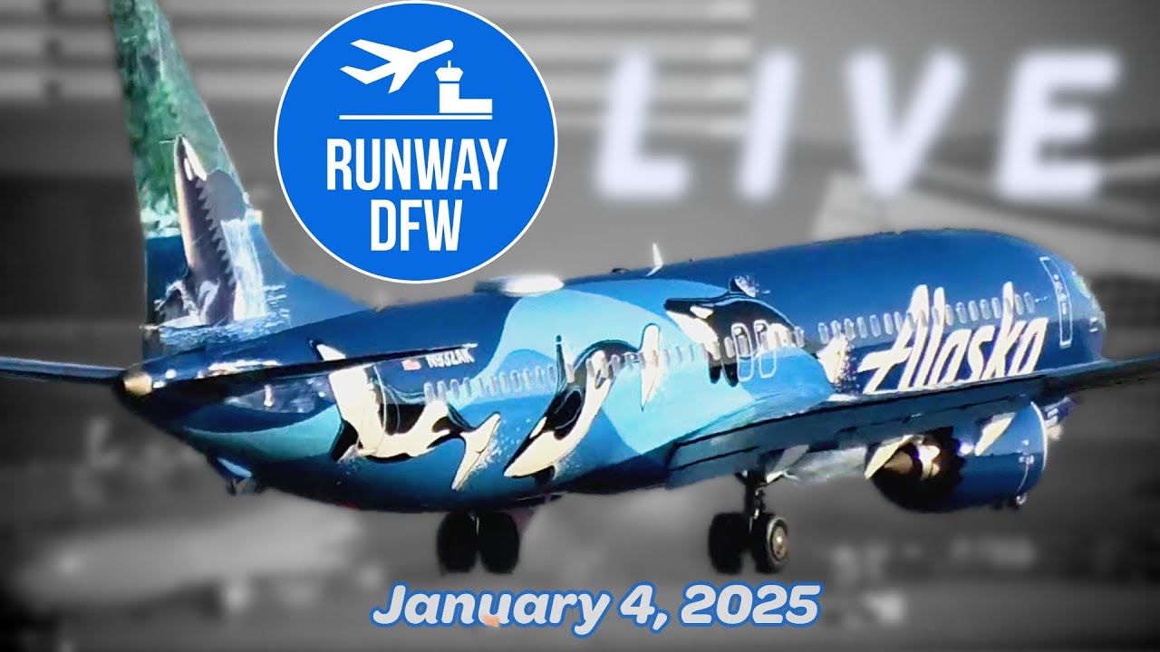 🔴 LIVE: Plane-spotting at DFW Airport with Runway DFW ️ - 1/4/2025 ...