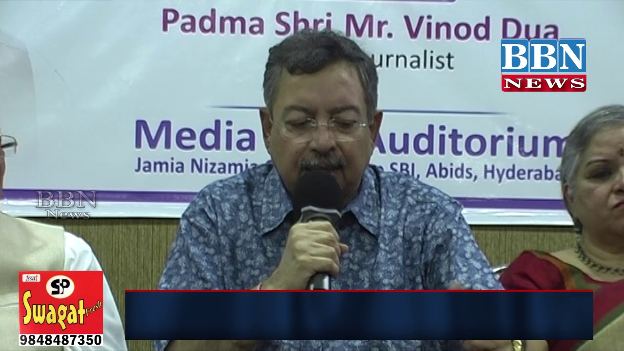 Legendary Journalist Vinod Dua Addressing Seminar On 'India After ...