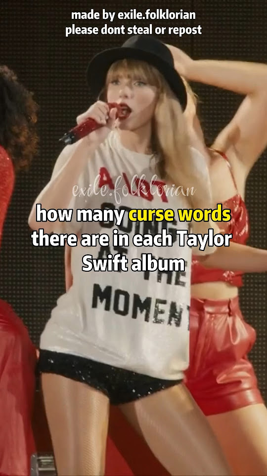 how many curse words there are in each taylor swift album - YouTube