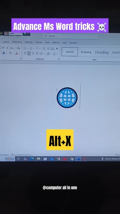 Advance Ms Word tricks ☠️ Ms Word symbols tricks 😉#computereducation #shortcutkeys - YouTube
