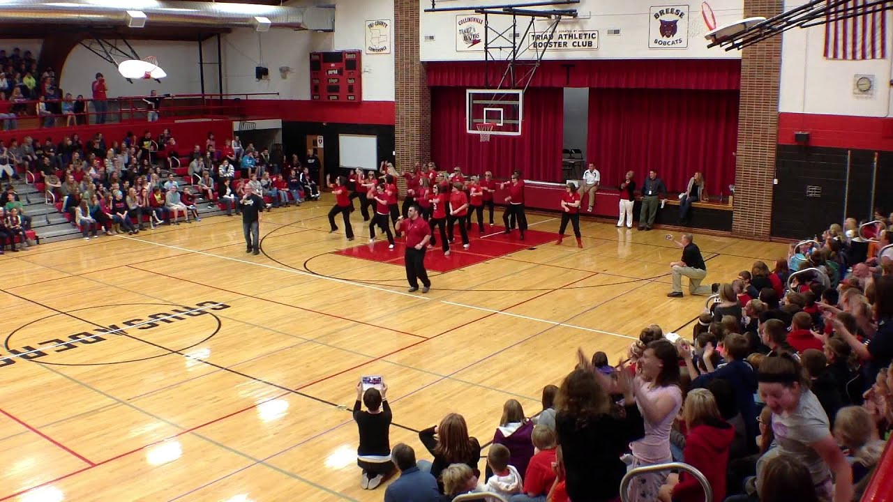 Triad Middle School Teachers Flash Mob Monster Mash Gangam Style - YouTube