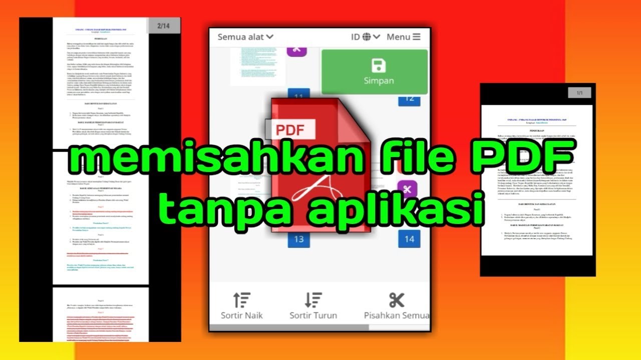 Tanpa Aplikasi Memisahkan file PDF yang tergabung jadi per halaman di ...