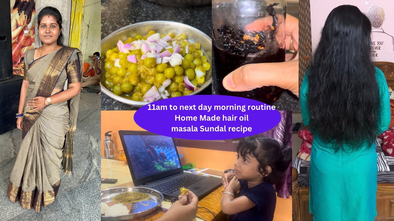 Hair oil for thick and long hair/ Homemade Street style masala Sundal ...