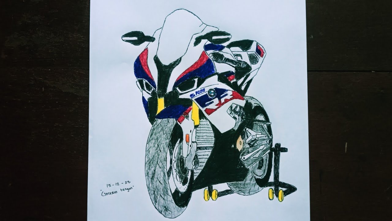 BMW S1000RR/Menggambar Motor BMW S1000RR/How to Draw A BMW S1000RR ...