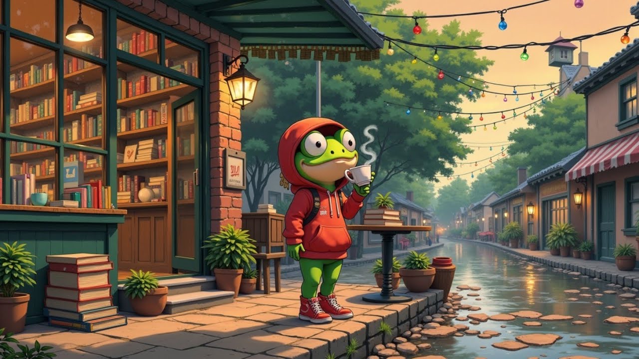 Lofi Frog Cafe Evening Chill 🐸 Cozy Beats for Study Focus & Relaxation ...