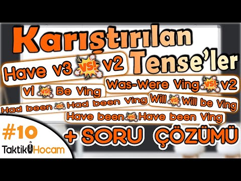 YDS 10 | İngilizce TÜM TENSELER ÖZET(PDF) +30 Soru Çözümü, YDS genel tekrar, püf noktalar, taktikler