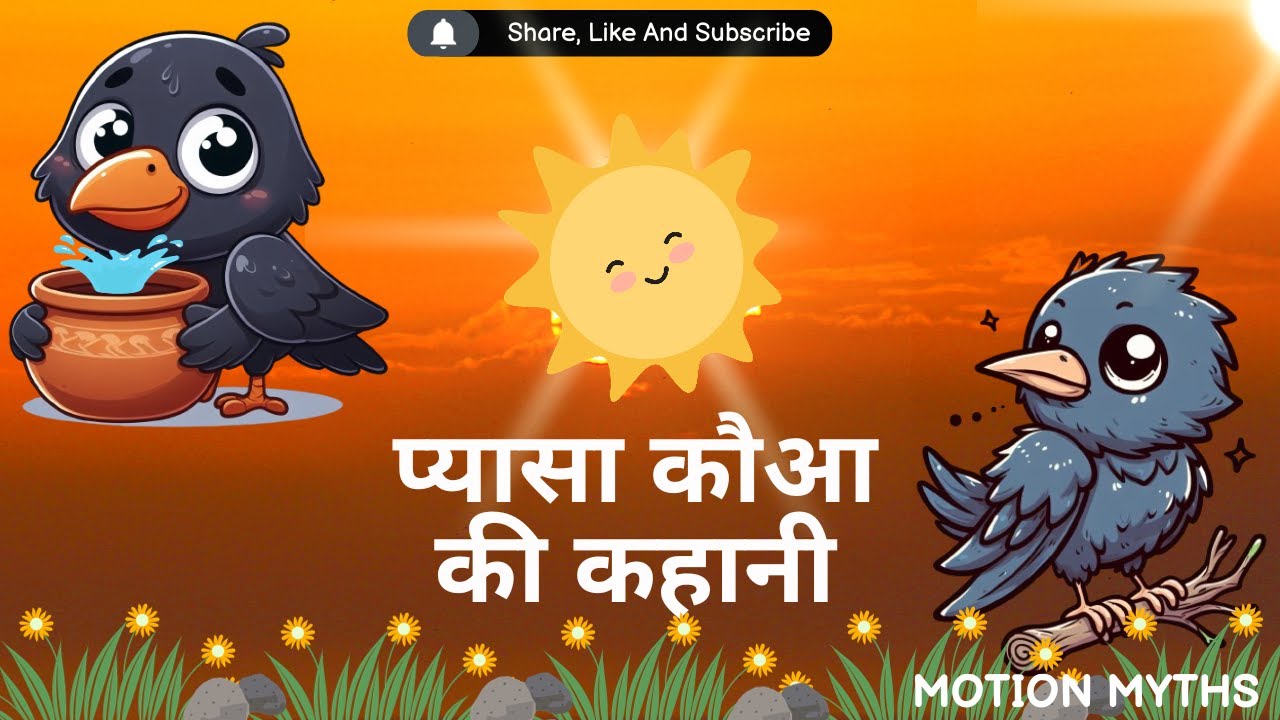 प्यासा कौआ की कहानी (The Thirsty Crow in Hindi) | pyaasa kaua | Pyasa ...