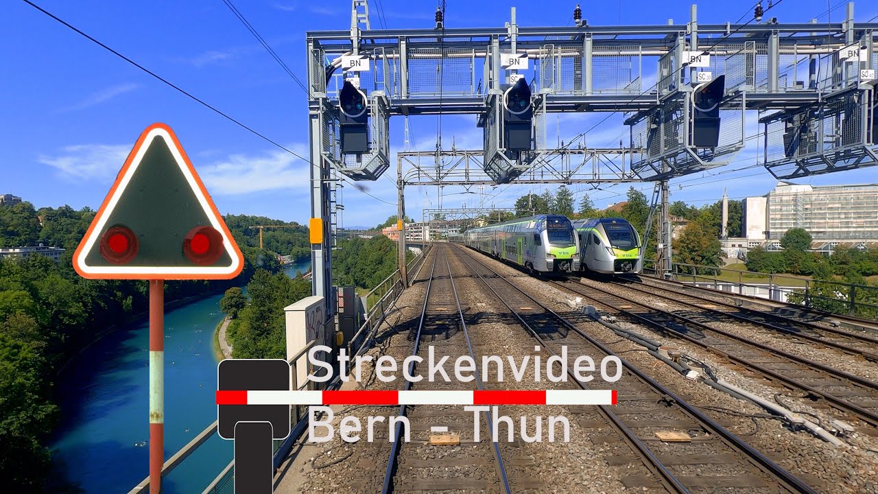 Cab ride / Führerstandsmitfahrt S1 Bern - Thun - YouTube