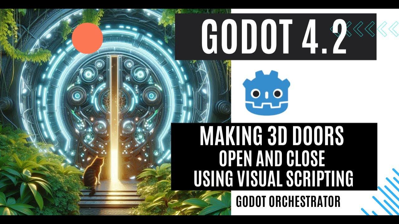 Making 3d Doors Open and Close in Godot 4.2 using Visual Scripting - YouTube
