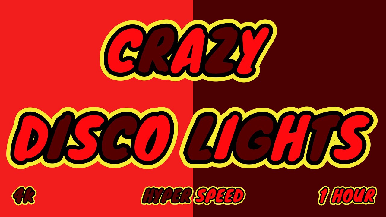 Crazy Disco Lights- Red & Blood Red Colors- Hyper Speed- 1 Hour 4K ...