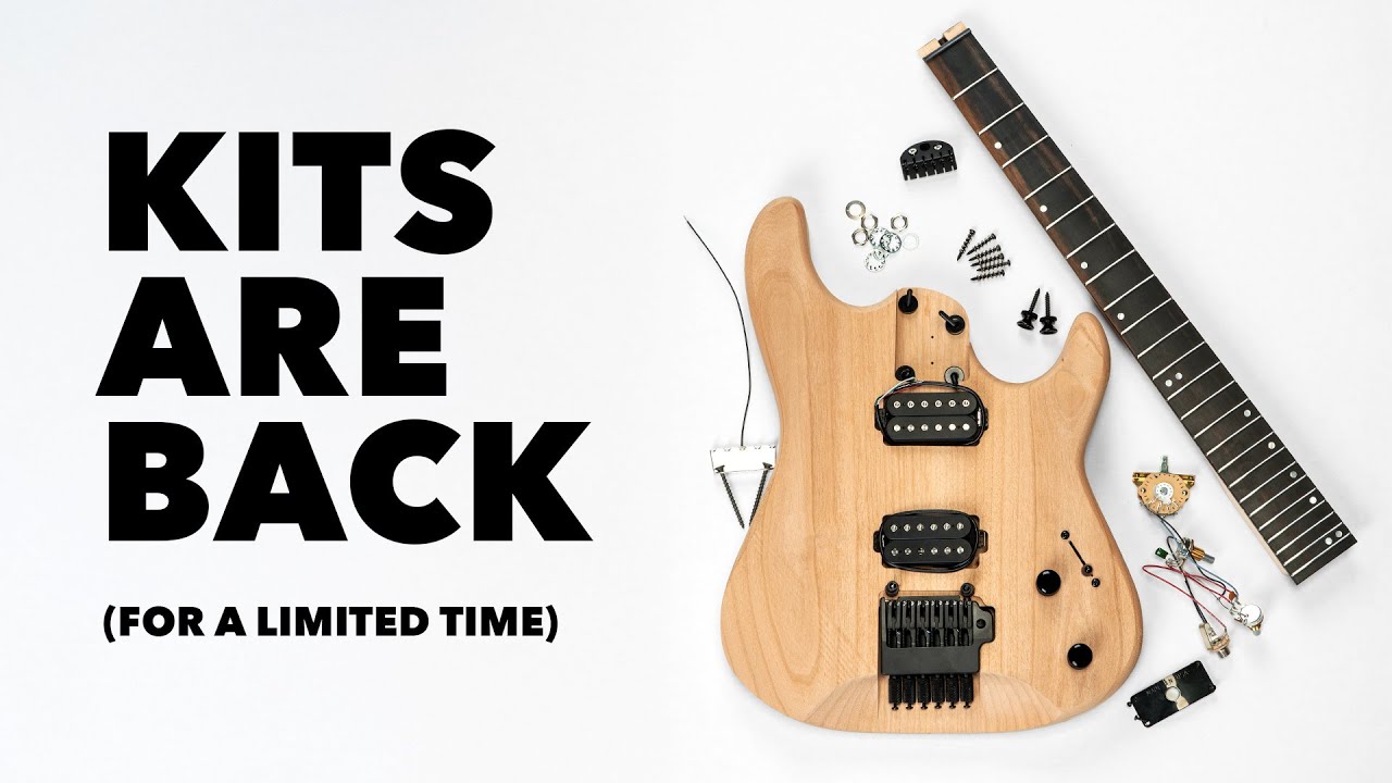 (SOLD OUT) USA-Made Headless S-Type Guitar Kit - Kiesel Guitars - YouTube