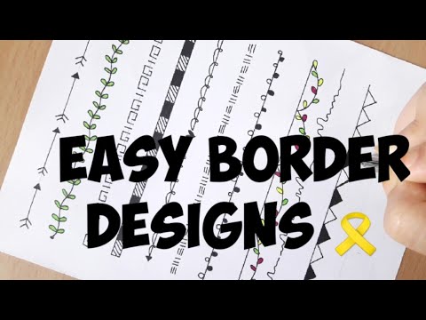 Border Designs for Bullet Journal || For beginners - YouTube
