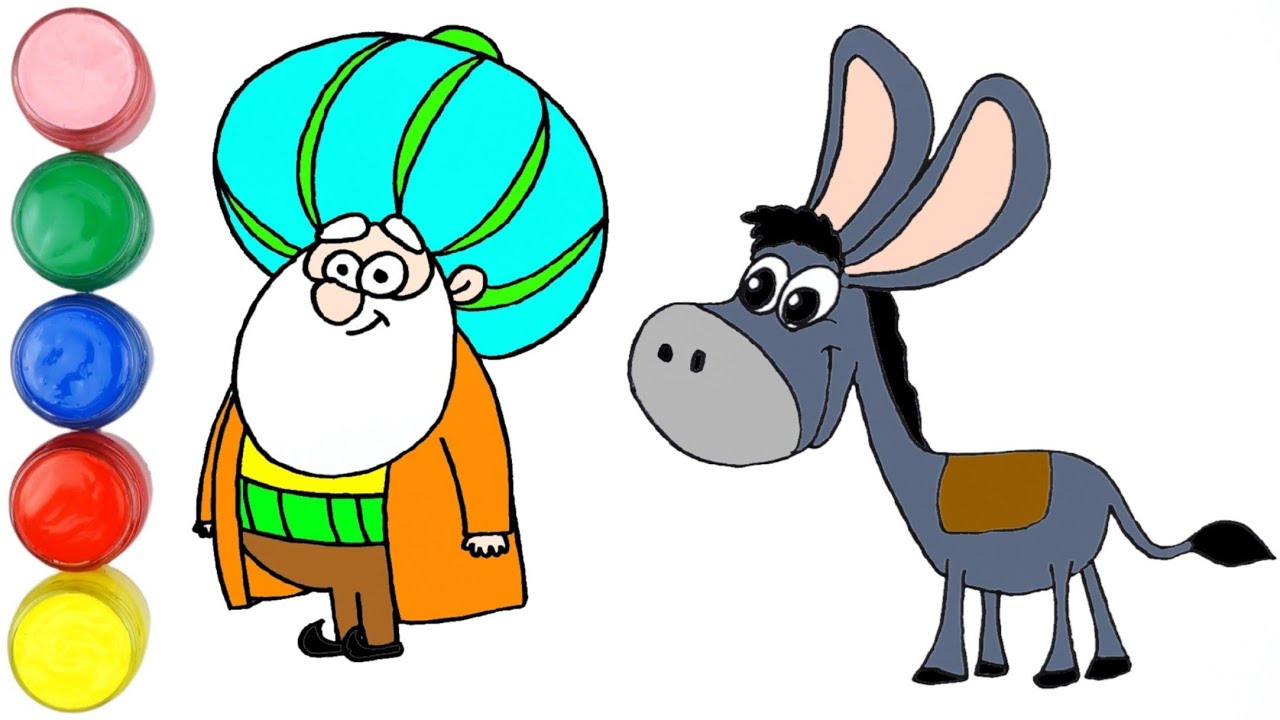 TRT Çocuk Nasreddin Hoca Zaman Yolcusu Çizim ve Boyama | Nasıl Çizilir ...