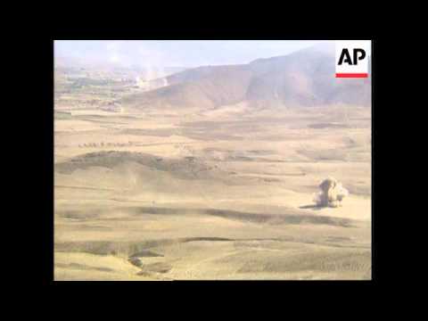 AFGHANISTAN: WARLORD RASHID DOSTUM'S JETS BOMB TALIBAN POSITIONS