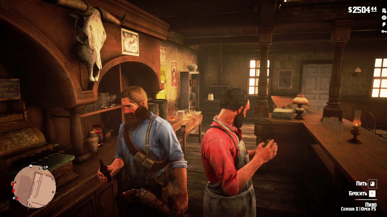 RDR2 - The rarest shot with Arthur in the Armadillo bar - YouTube
