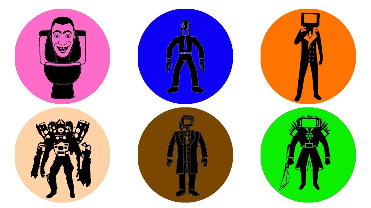 RAINBOW COLORS - TV Man Normal, Speakerman Titan, Wooferman, TV Man ...