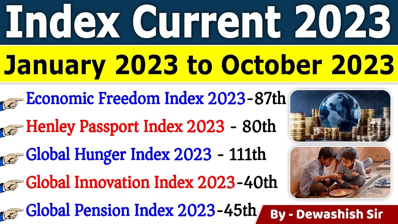 Index 2023 Current Affairs | Indexes 2023 | Important Indexes 2023 ...