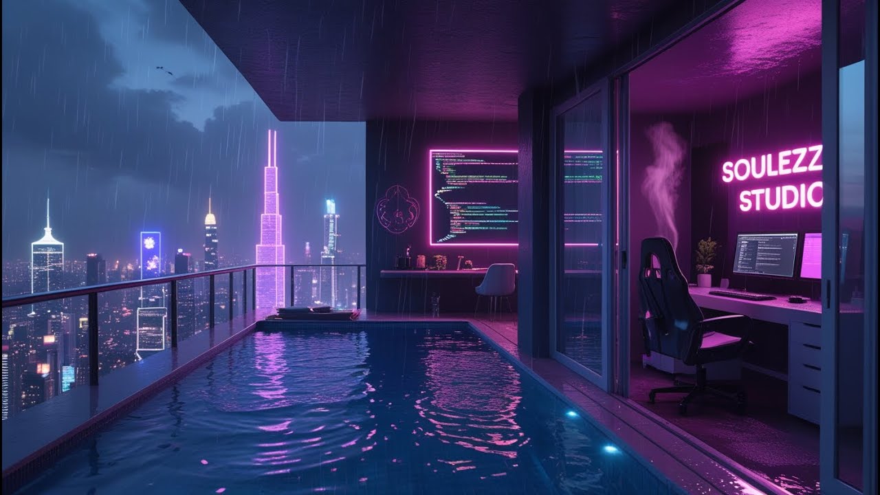 Rain Lofi Hip Hop Beats 🎶 Balcony Coding Time ☕ | Coding Rain Playlist for Relax, Focus, Work ...
