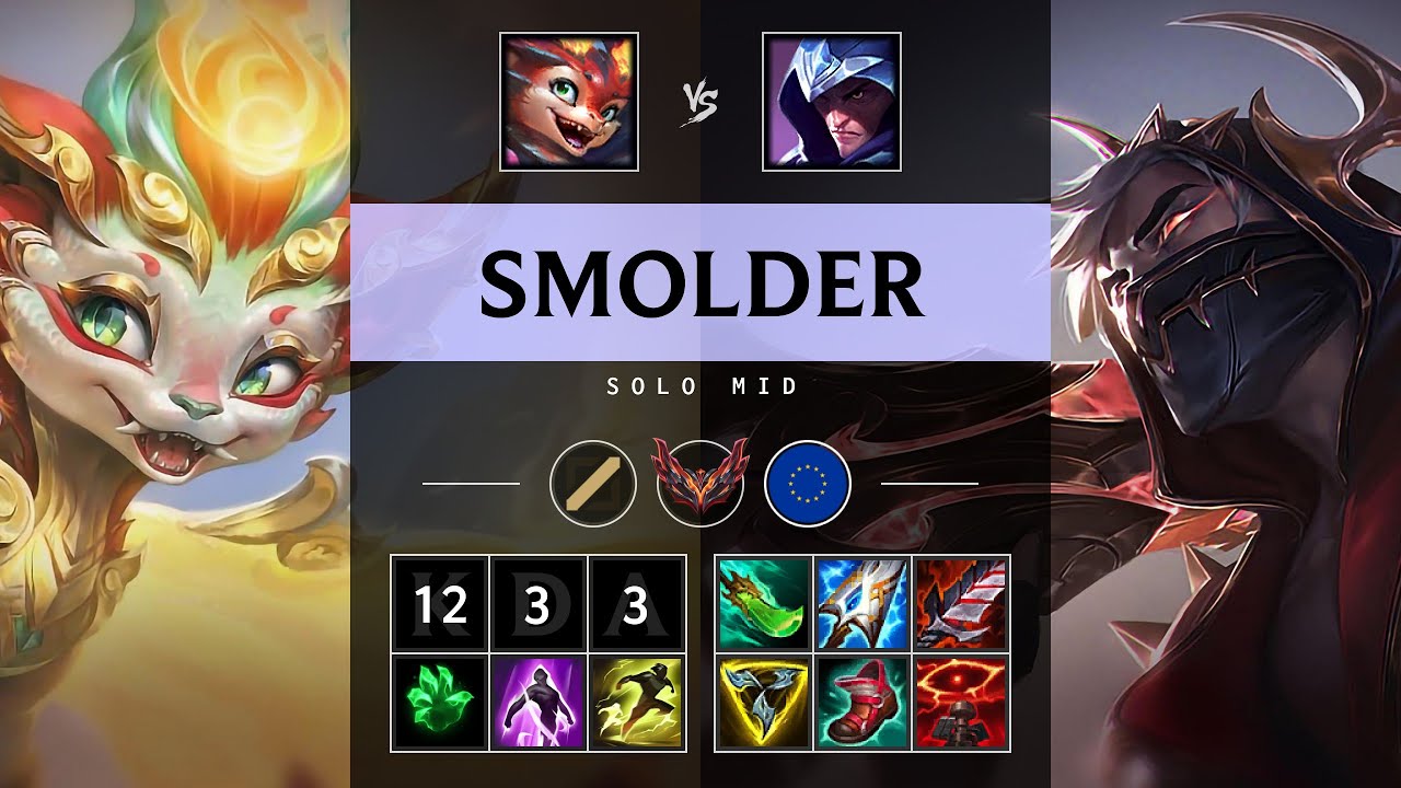 Smolder Mid vs Talon: Triple Kill, Unstoppable - EUW Grandmaster Patch ...