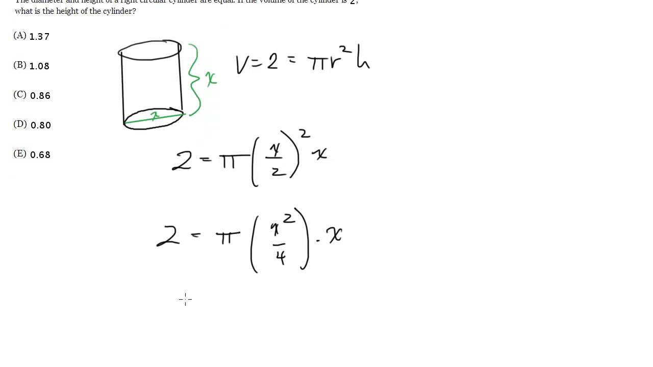 12 Right Circular Cylinders SAT Math Level 2 YouTube 12-right-circular-cylinders-sat-math-level-2-youtube