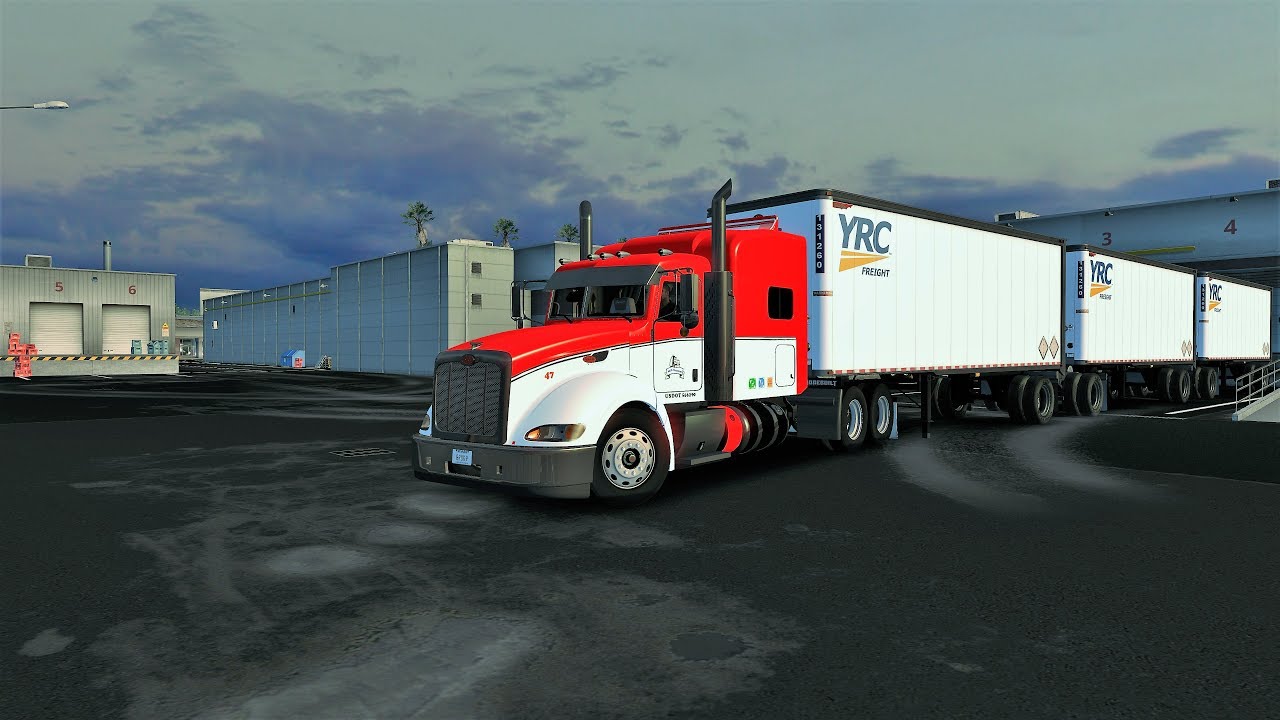 American Truck Simulator YRC Triple PUPS - YouTube
