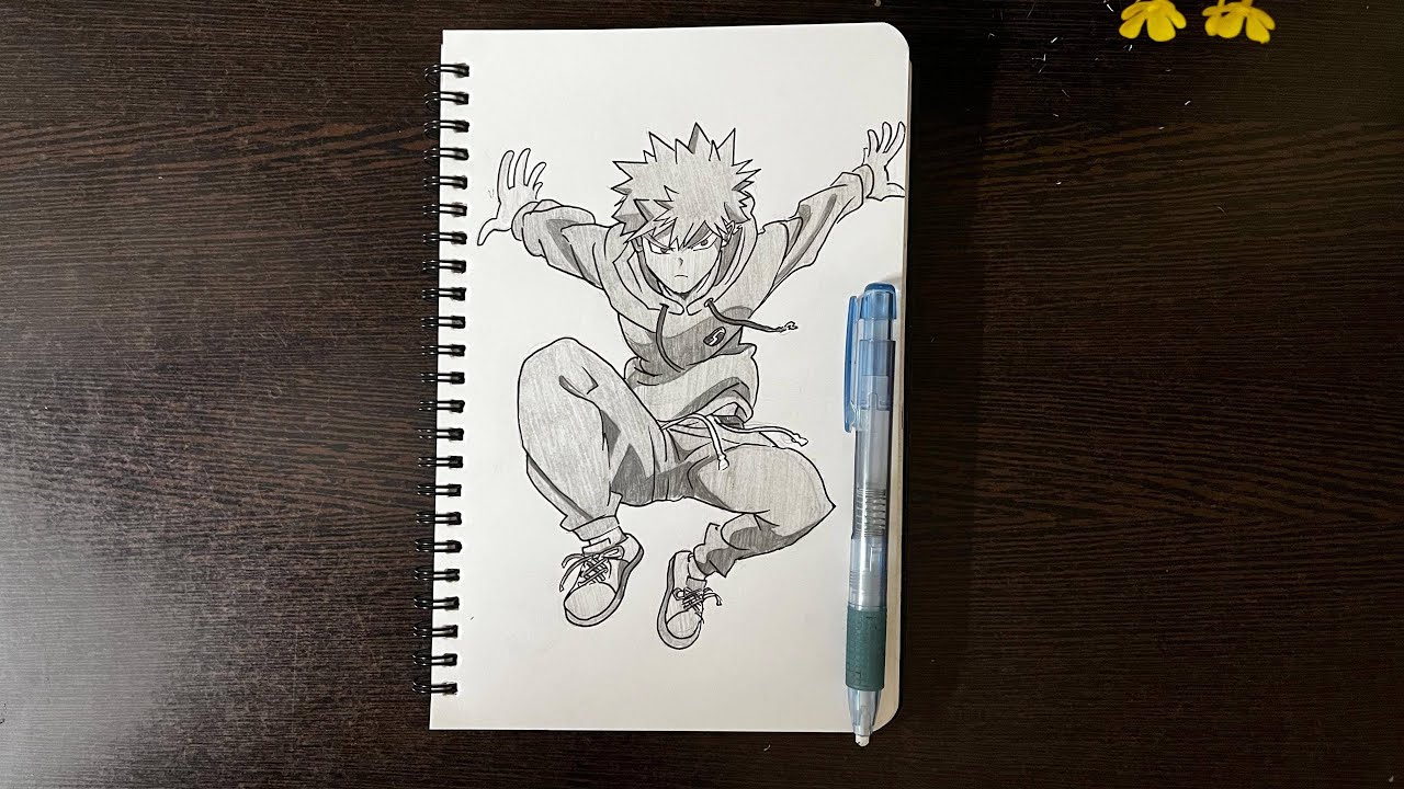 Draw Bakugo Step by Step | Full-Length Anime Sketch Tutorial - YouTube
