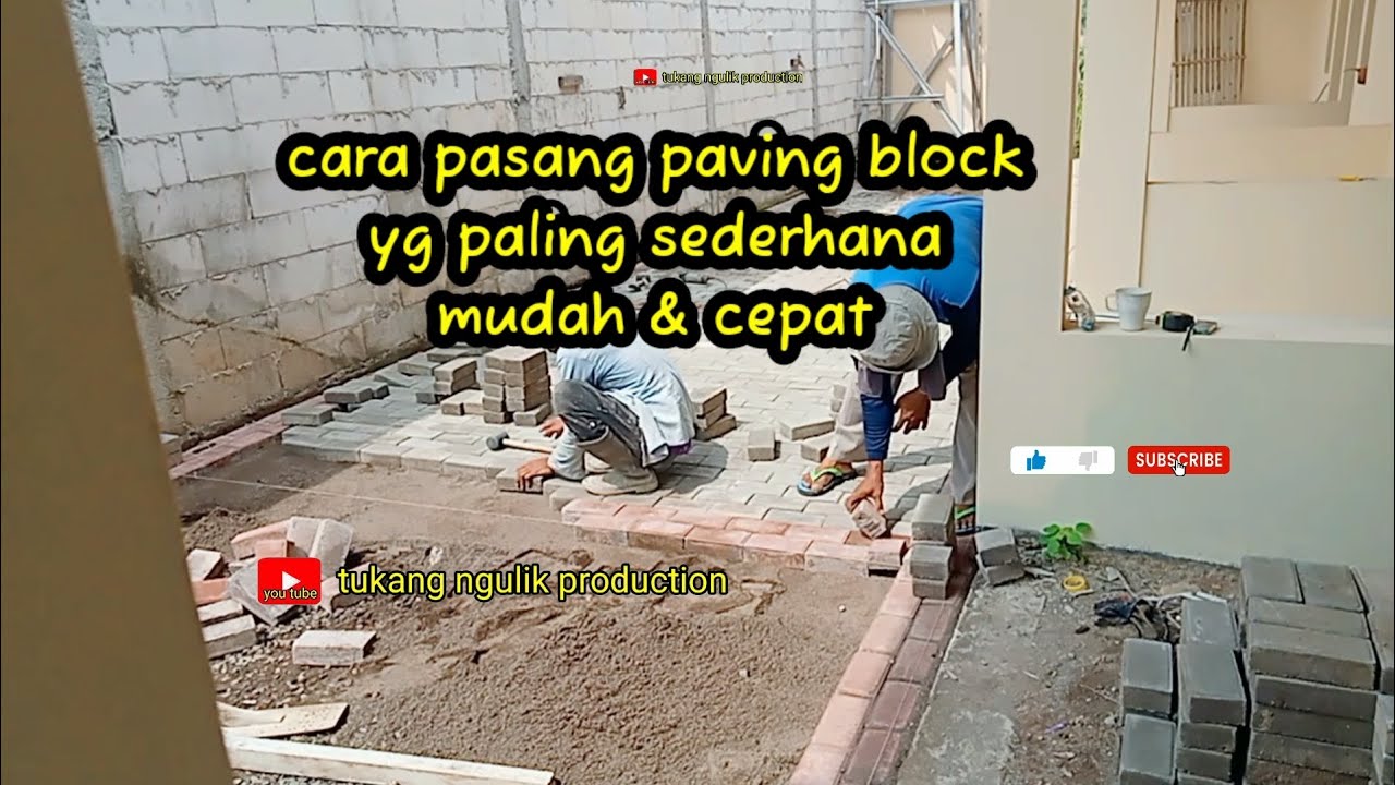 cara pasang paving block - YouTube
