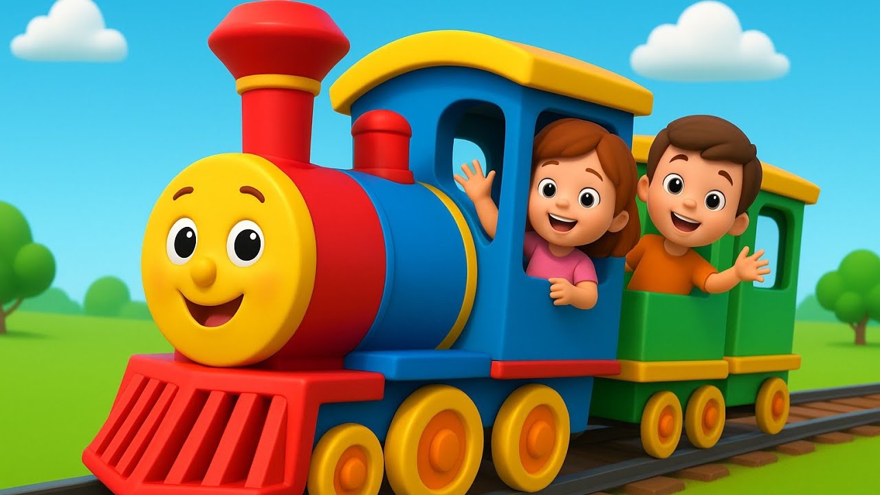 Gadi Aayi Chuk Chuk Cartoon 🚂 | Happy Train Song | Hindi Rhymes for ...