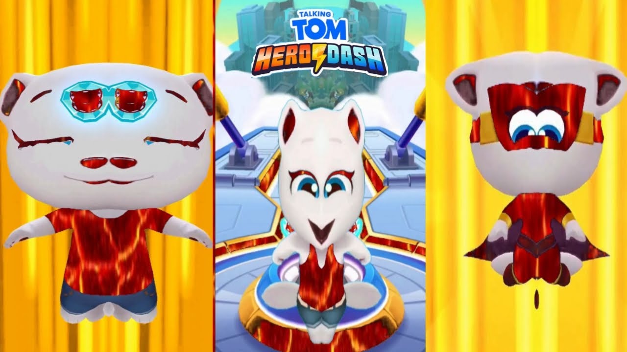 TALKING TOM HERO DASH -- LAVA HERO ANGELA RUNNING IN CLASSIC RUN MIRROR ...