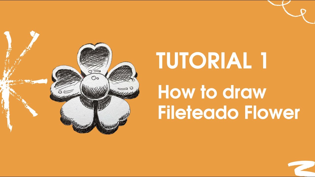 FILETEADO TUTORIAL 1 - learn how to draw fileteado flower - YouTube