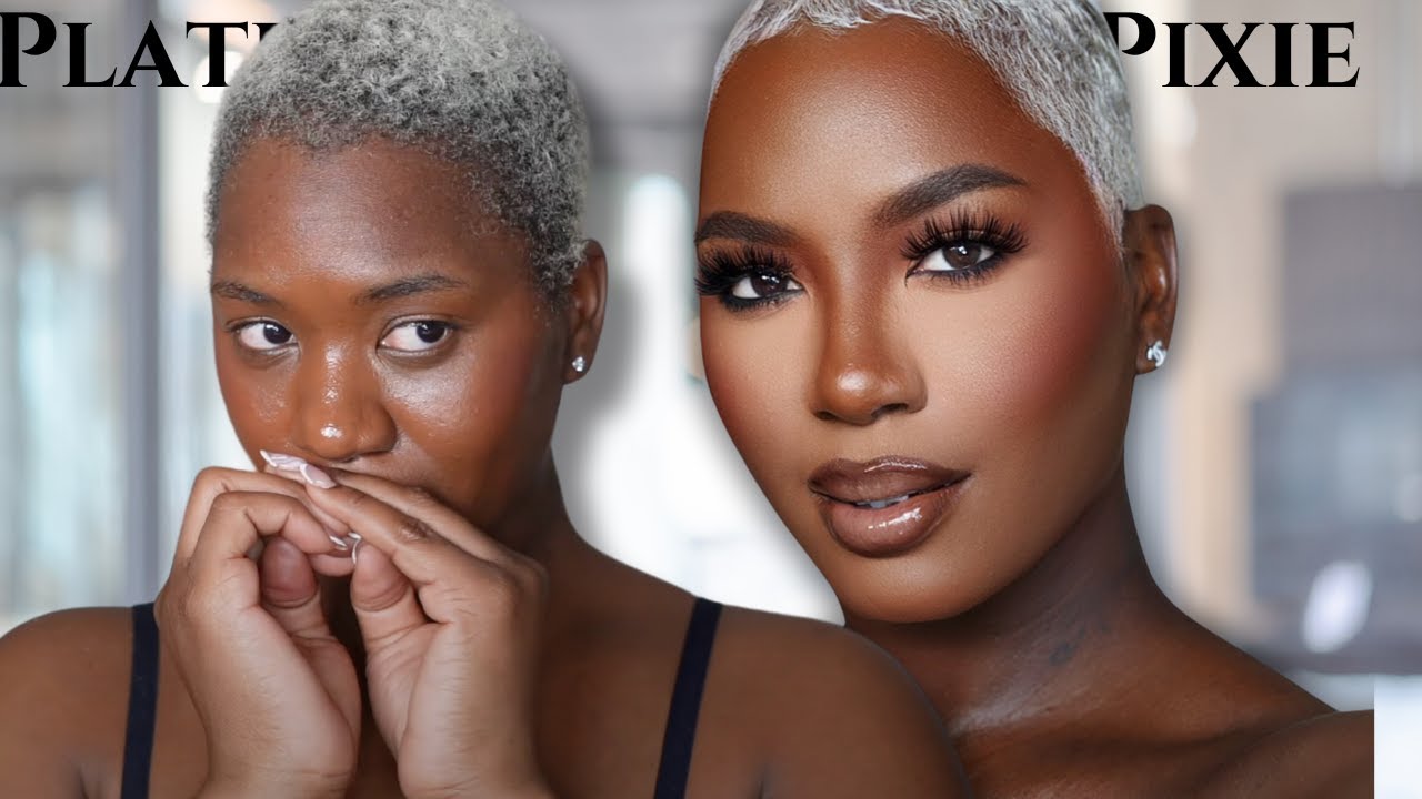 All About My Platinum Pixie Cut | How I Get My Natural Straight! - YouTube