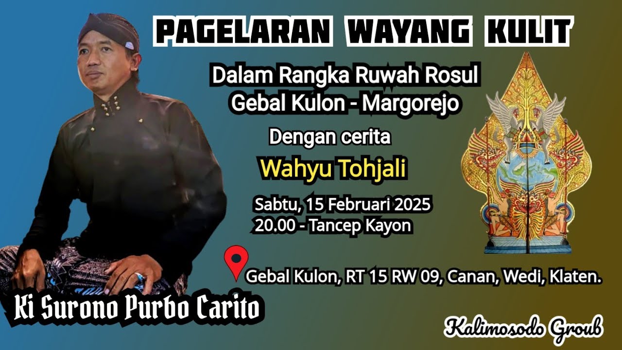 LIVE PAGELARAN WAYANG KULIT // DHALANG KI SURONO PURBO CARITO // LAKON ...