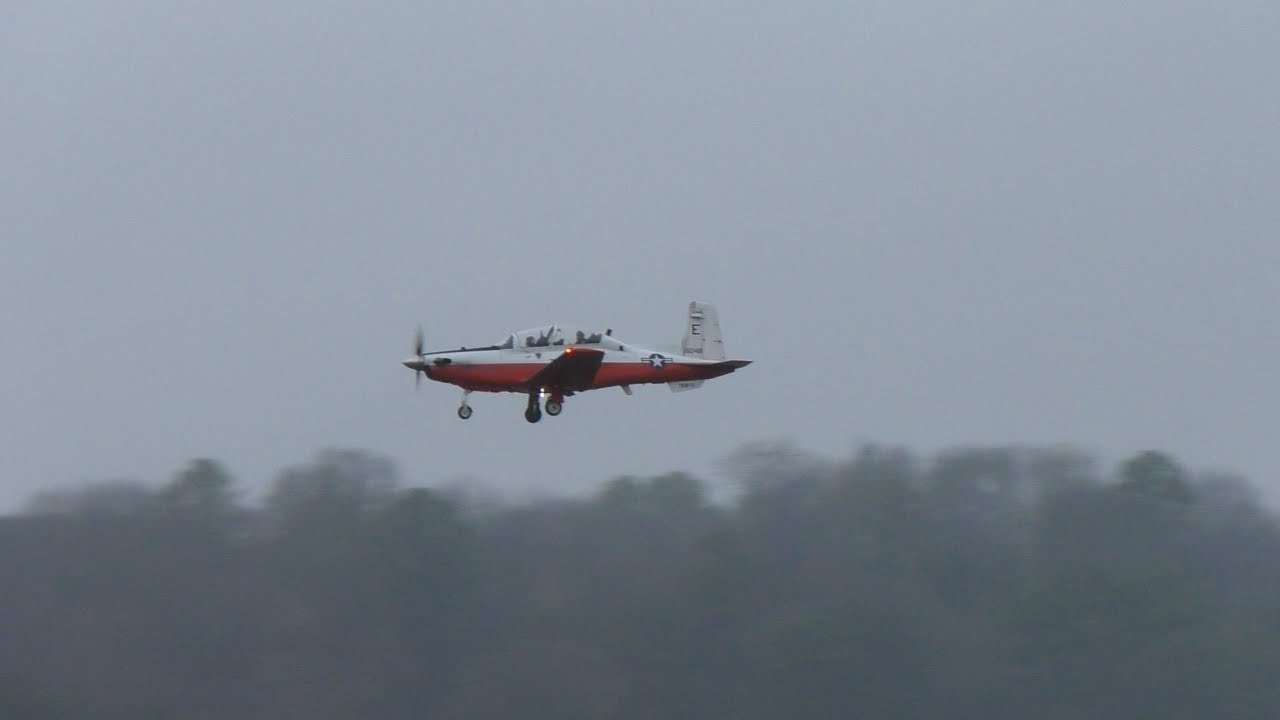 T-6 Texan Instrument Approach Training in Bad Weather - YouTube