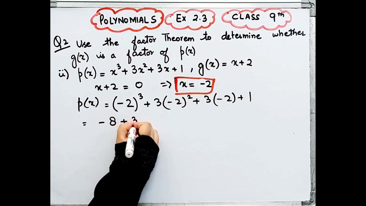 Use factor Theorem to determine whether g(x) is a factor of p(x) in each of the following cases ...