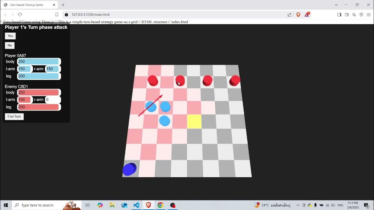 ThreeJS Basic Turn base game - YouTube