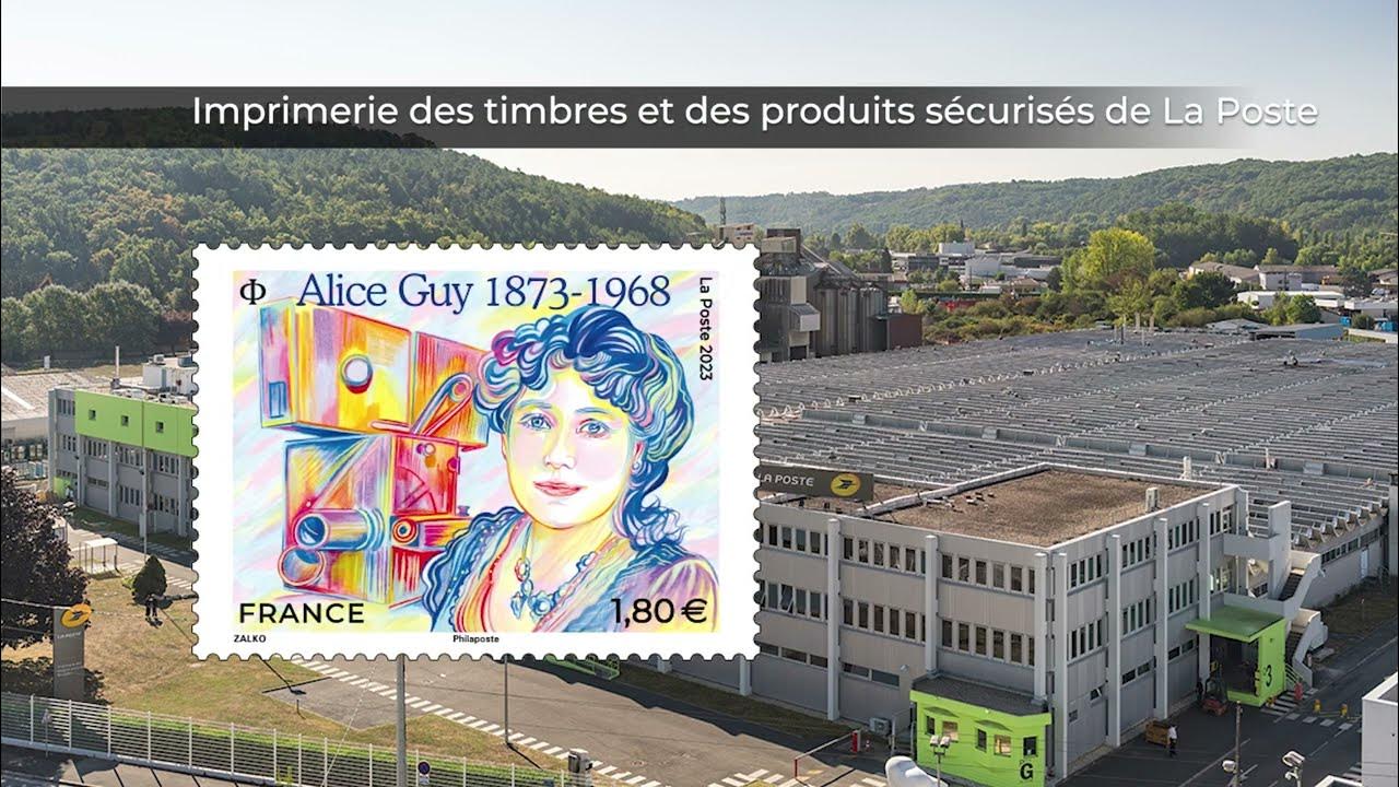 2023 06 Dans les coulisses de l'impression du timbre Alice Guy 1873 - 1968 - YouTube