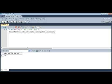 MySQL Make Set Function to display a value from an array of values - YouTube
