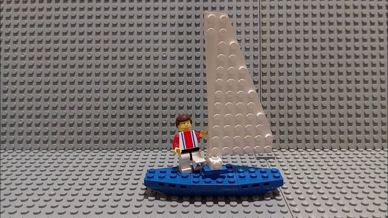 ASMR How to build a Lego Windsurfer Tutorial Custom Build (No Talking ...