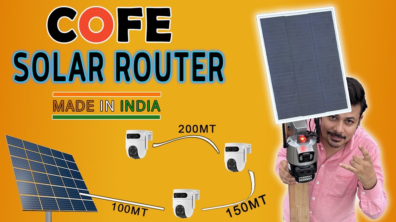 SOLAR ROUTER // एक सोलर से चलेंगे दो कैमरे // SOLAR ROUTER FULL ...