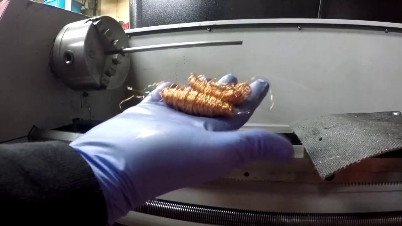 Removing copper wire from a Coil. (using a drill or lathe) - YouTube
